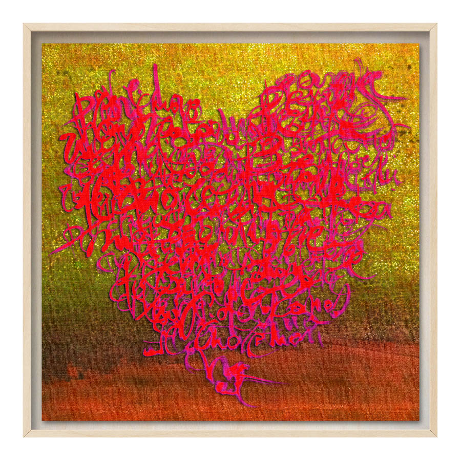 Arte Accessibile Calligramma Cuore Heart Caligram Emanuela Volpe